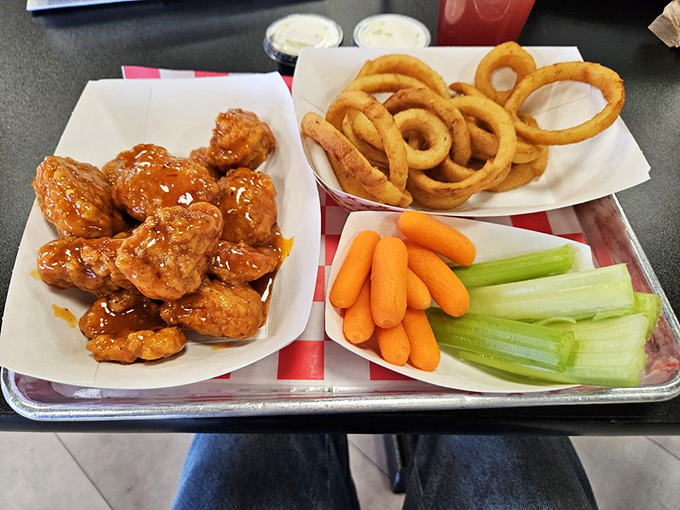 Mango Habanero magic! These boneless beauties are sweeter than a Beach Boys harmony with a spicy kick.