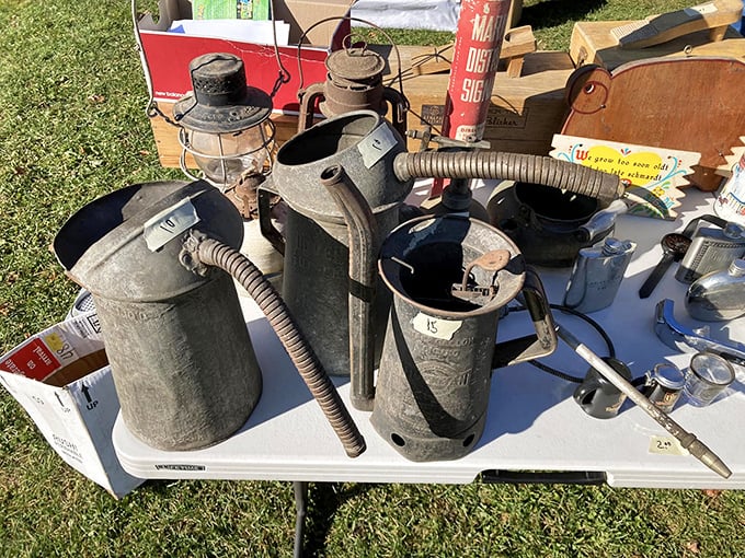 Rusty oil cans that once lubricated America's farms now stand as sculptural reminders of when things were built to last&mdash;and to be fixed.