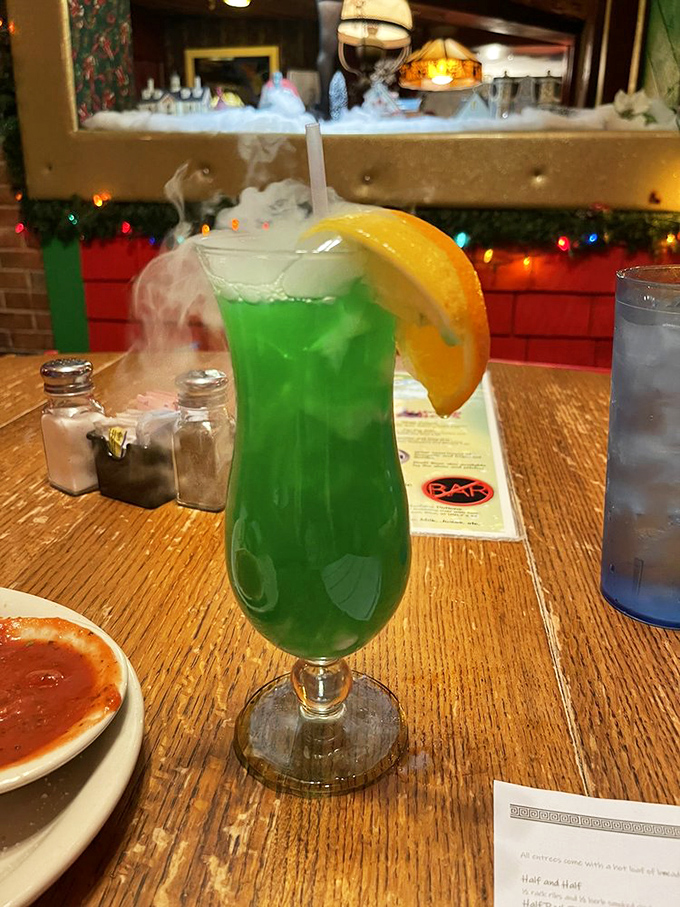 Great Scott! This vibrant green potion looks like it could power a flux capacitor. Sip with caution, time travelers!