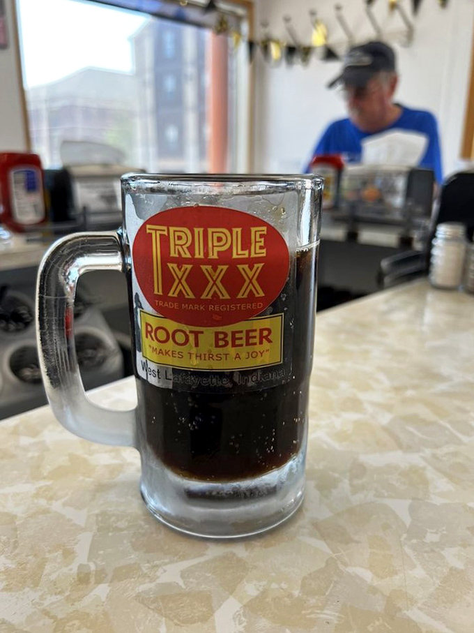 Liquid nostalgia in a mug! This root beer promises to transport you back to simpler times with just one sip.