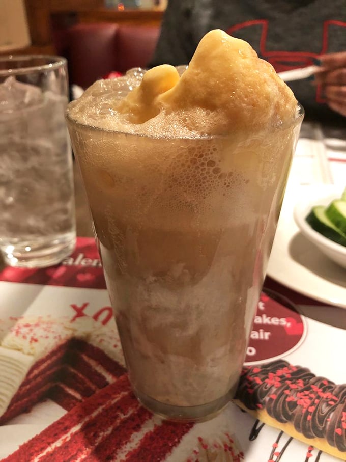 Nostalgia in a glass! This root beer float is like a time machine in liquid form, transporting you back to simpler times with its frothy, creamy goodness.