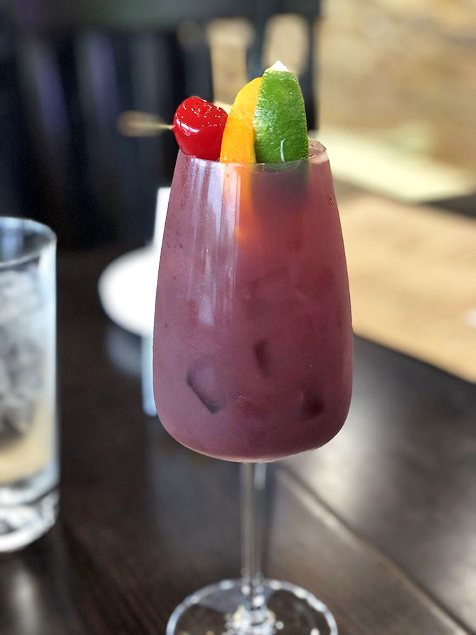 Sangria so pretty, it could be in a museum. But trust me, it tastes even better than it looks. Cheers to art you can drink!