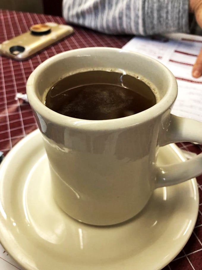 This isn't just coffee&mdash;it's the fuel that powers conversations between farmers at 6 AM and the liquid courage that helps you order a second slice of pie.