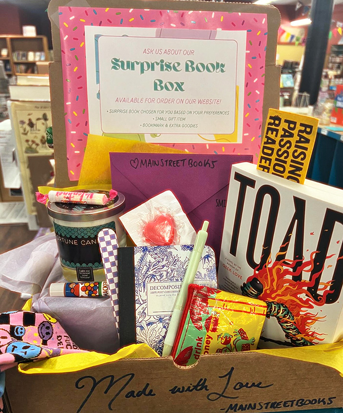 It's like Christmas morning for book lovers! This surprise book box is packed with literary treats and bookish goodies.