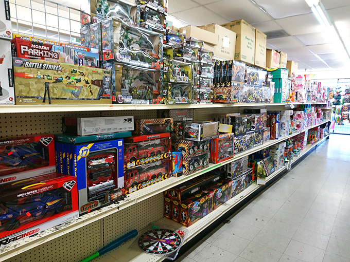 Toy story come to life! This aisle is where imagination meets affordability. Who says you can't buy happiness? It's right here!