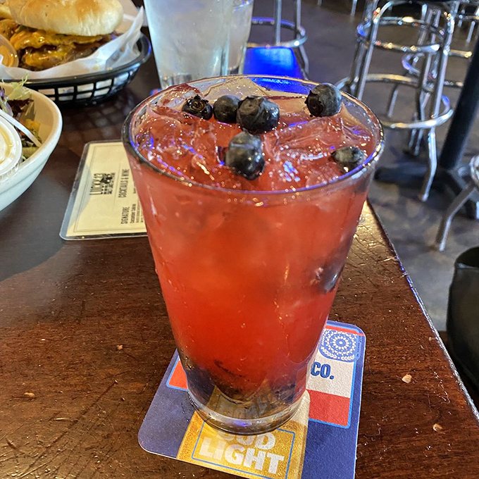 Feeling blue never tasted so good! This vibrant violet drink is a refreshing burst of berry bliss.