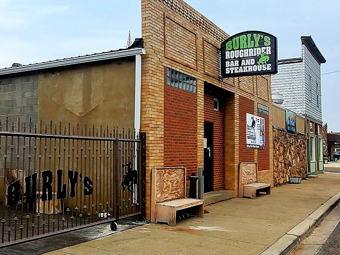 Burly's: Where cowboys and foodies find common ground. This no-frills exterior hides a carnivore's paradise within.