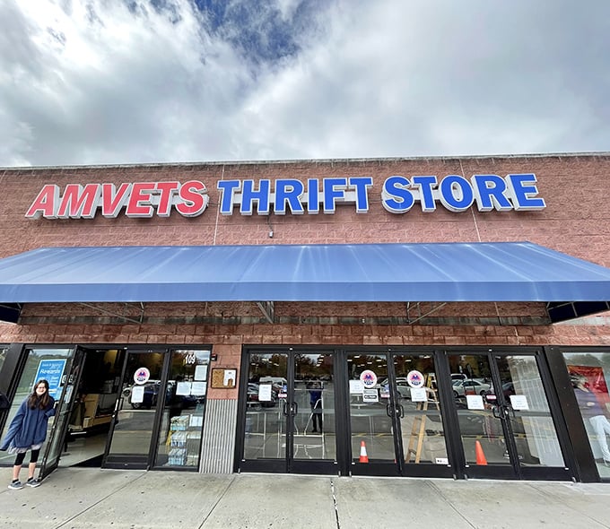 From Hawaiian shirts to 70s lamps, Amvets has it all. It's like a sitcom prop department had a yard sale for a good cause.