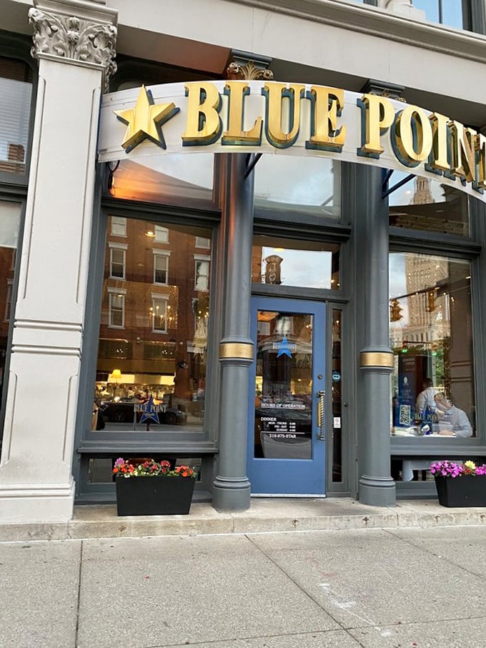 Part underwater grotto, part swanky eatery. Blue Point is where Poseidon would take his date for a night out!