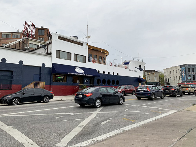 Who needs a cruise when you can dine in this nautical novelty? It's all the seafood, none of the seasickness!
