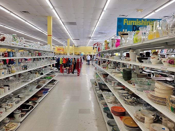 From dishes to dungarees, Thrift World's aisles are a smorgasbord of secondhand delights. Time to feast your eyes (and empty your wallet)!