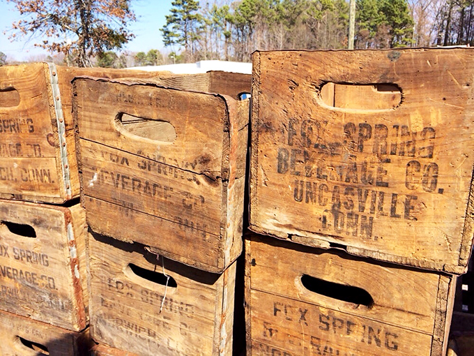 These wooden crates once held fizzy dreams. Now they're ready to organize your vintage vinyl collection.