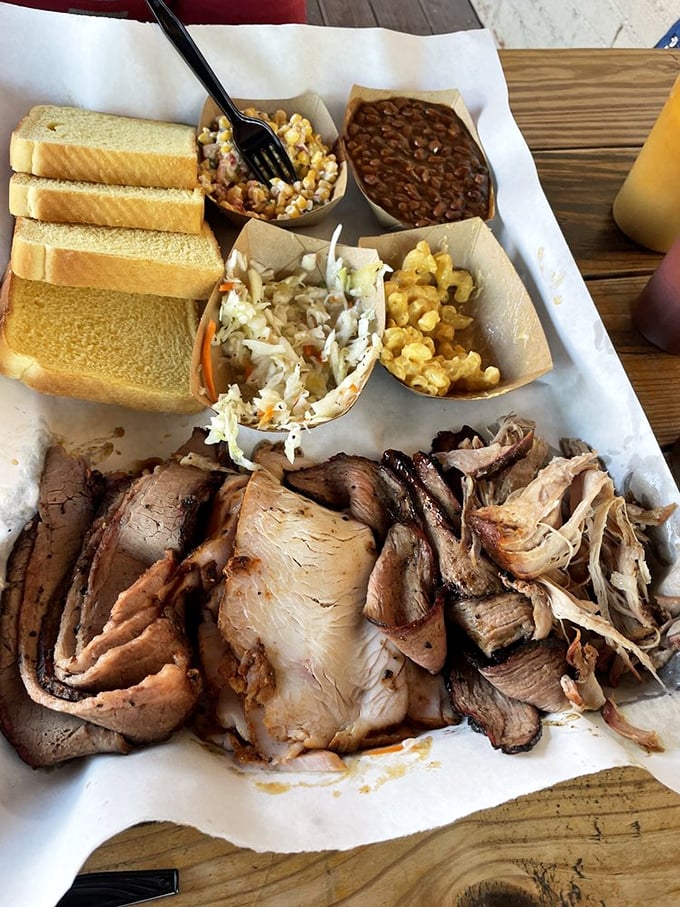 Brisket so tender, it practically melts on your fork. Paired with tangy slaw and beans, it's a Texas-sized flavor fiesta in Montana.