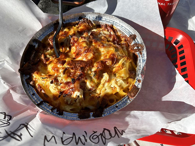 Chicken Bacon Ranch mac: Where farm-fresh flavors meet comfort food cravings. It's like a salad, but way more fun and 100% more cheese.