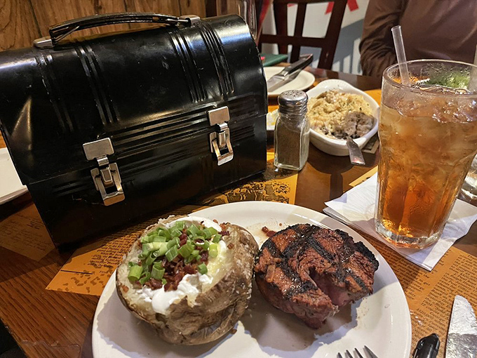 Filet mignon and a loaded spud: the power couple of the plate. It's like Romeo and Juliet, but with a happier, tastier ending.