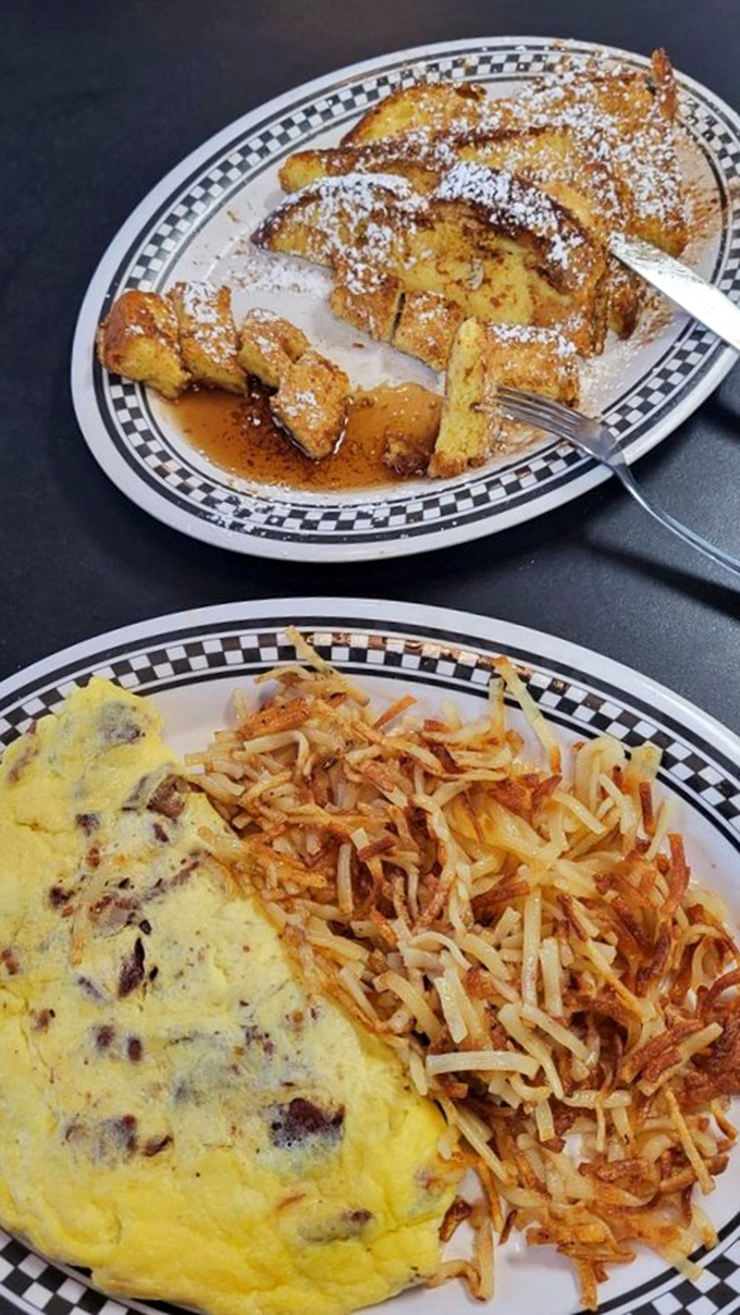 French toast fit for royalty! This plate is so pretty, it belongs in the breakfast hall of fame.