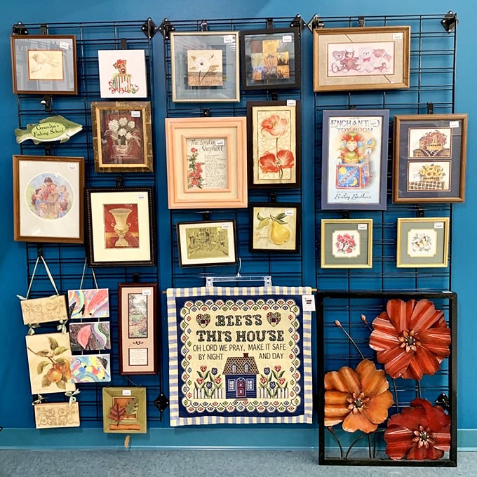 Home decor heaven or your grandma's attic? Either way, these walls are a nostalgic trip through decades of design.