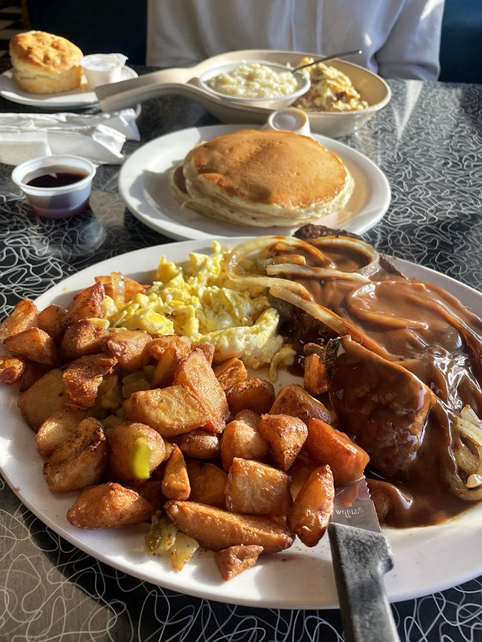 A plate that would make your grandma proud. Hearty, homestyle cooking that sticks to your ribs and warms your soul.