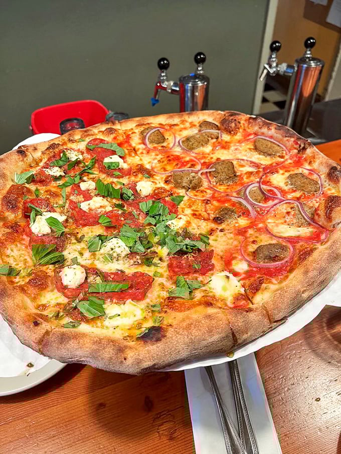 A tale of two pizzas: Paulie Gee's artisanal flair meets the classic comfort of Meatball & Onion. It's like a delicious debate on a plate!