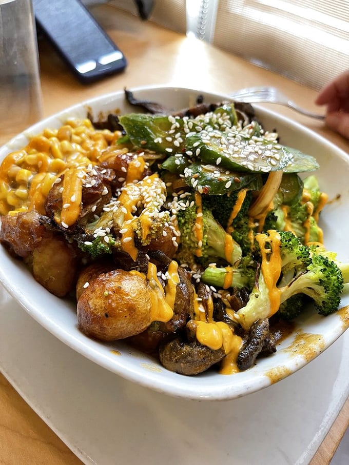 This Buddha bowl doesn't just feed your body&mdash;it feeds your Instagram. The sauce alone deserves its own TED Talk.