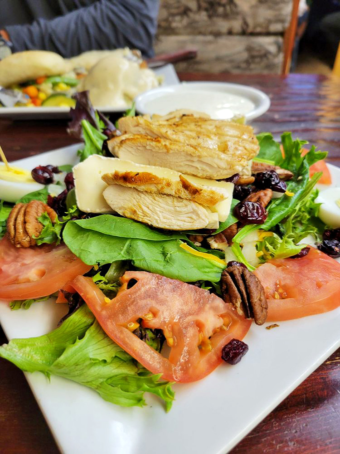 Who said salads can't be exciting? This plate is a flavor fiesta that'll make you forget you're eating your greens. Take that, boring lettuce!