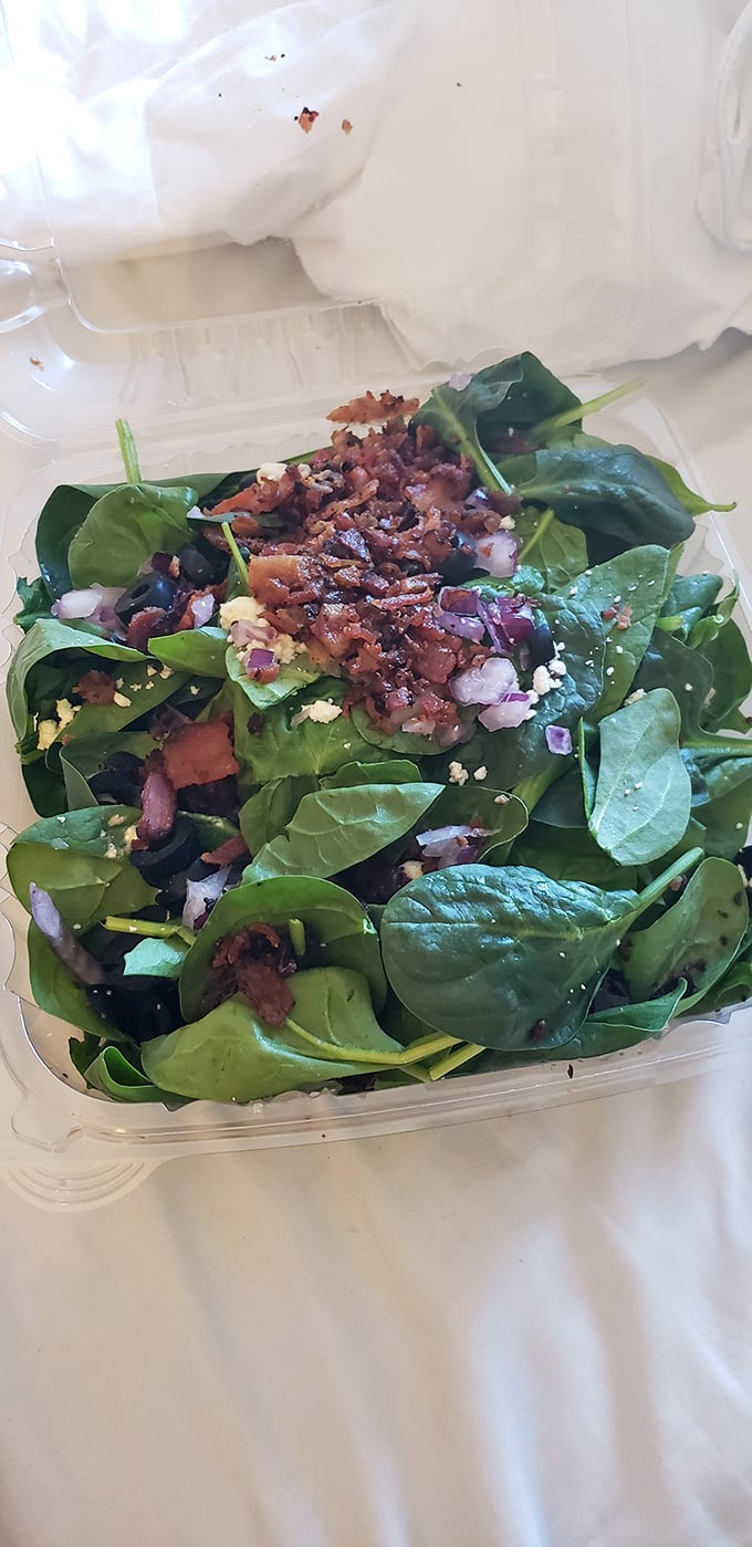 Even astronauts need their greens! This salad's got more color than a supernova explosion.