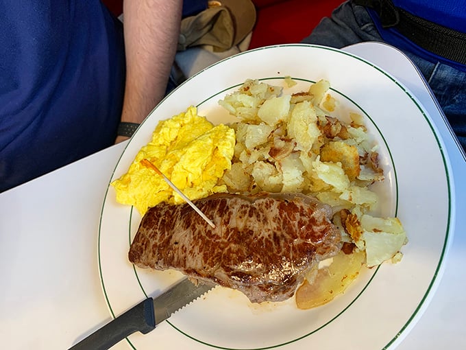 Steak and eggs&mdash;the breakfast of champions, or at least people who plan to champion a nap later in the day.