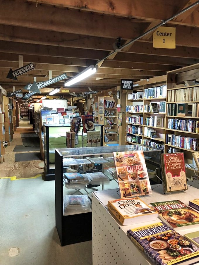 Cookbooks and vintage mags galore! It's like your grandma's recipe box met a hipster's vinyl collection and had a paper baby.