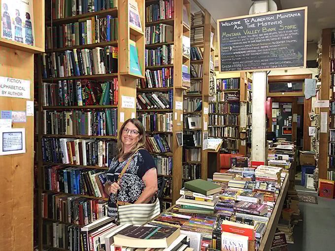 Book lovers, prepare for sensory overload! This aisle is like Willy Wonka's factory, but replace the chocolate with literature.