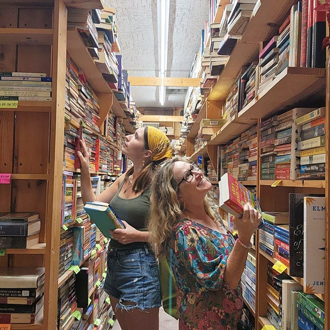 Book lovers in their natural habitat. Watch as they navigate the literary jungle with the grace of seasoned explorers.