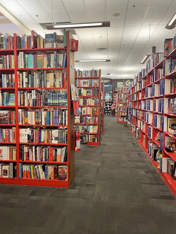 Behold the beauty of bibliophile bliss! These meticulously arranged shelves are a testament to the art of alphabetization and the joy of color-coding.