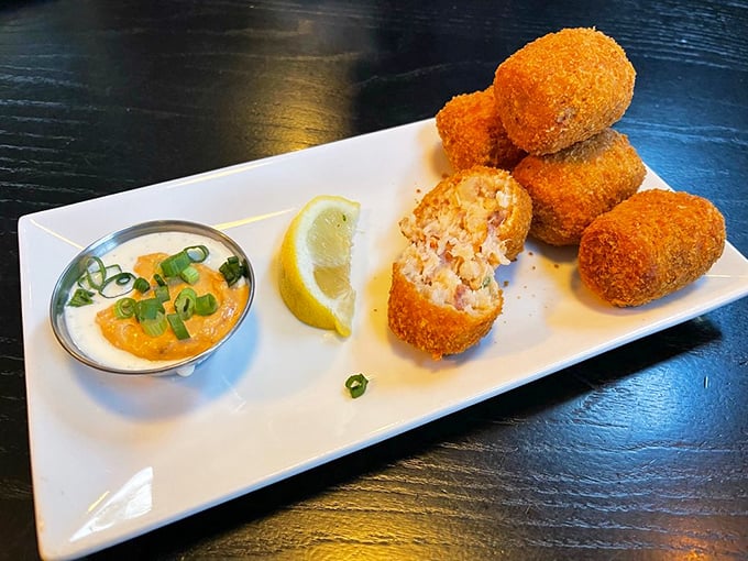 Lobster tots: The love child of comfort food and luxury dining. It's like your childhood favorite got a swanky makeover and decided to live its best life.