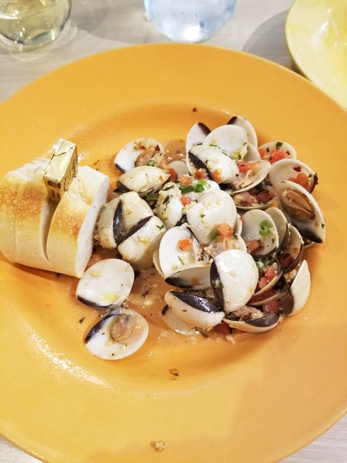 These steamer clams are having a pool party, and your taste buds are invited. Grab that bread for dipping!
