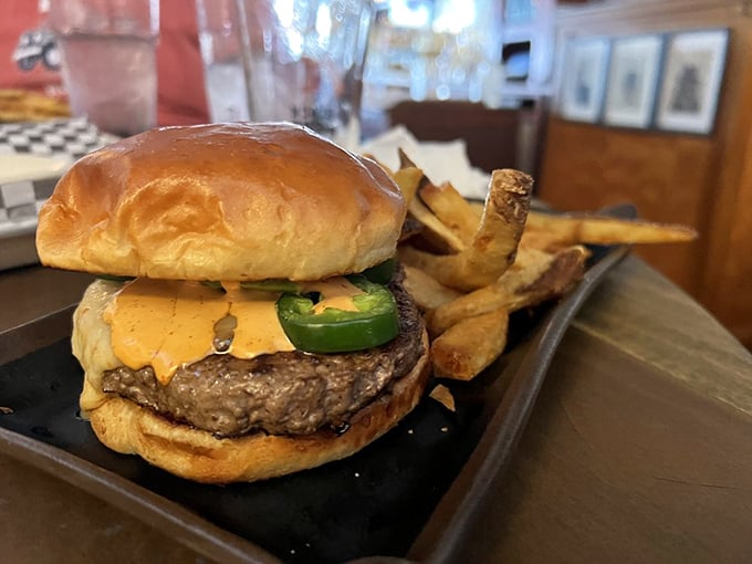 The Angry Mule kicks flavor into high gear! This spicy number might just make you break into a happy dance.