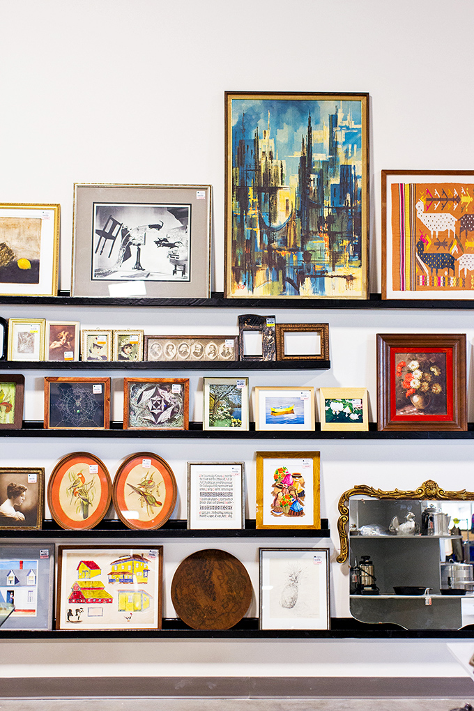Wall-to-wall inspiration! This art section is like a museum where you can actually take the exhibits home. Curate your own gallery of pre-loved masterpieces.