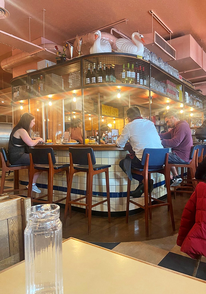 Pull up a seat at the breakfast bar! This cozy nook is perfect for solo diners or those looking to make new friends over a stack of pancakes.