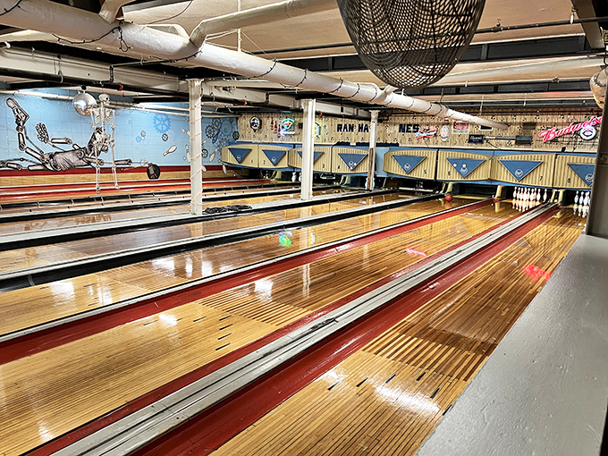 Strikes and gutters, ups and downs - The Nook's bowling alley proves you can have your burger and bowl it too!