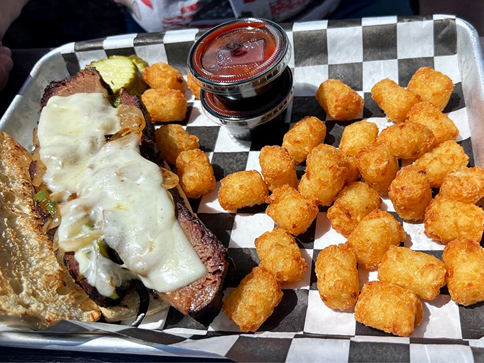 The Brisket Cheesesteak: Where Philly meets the Midwest in a delicious cultural exchange that'll make your stomach cheer.