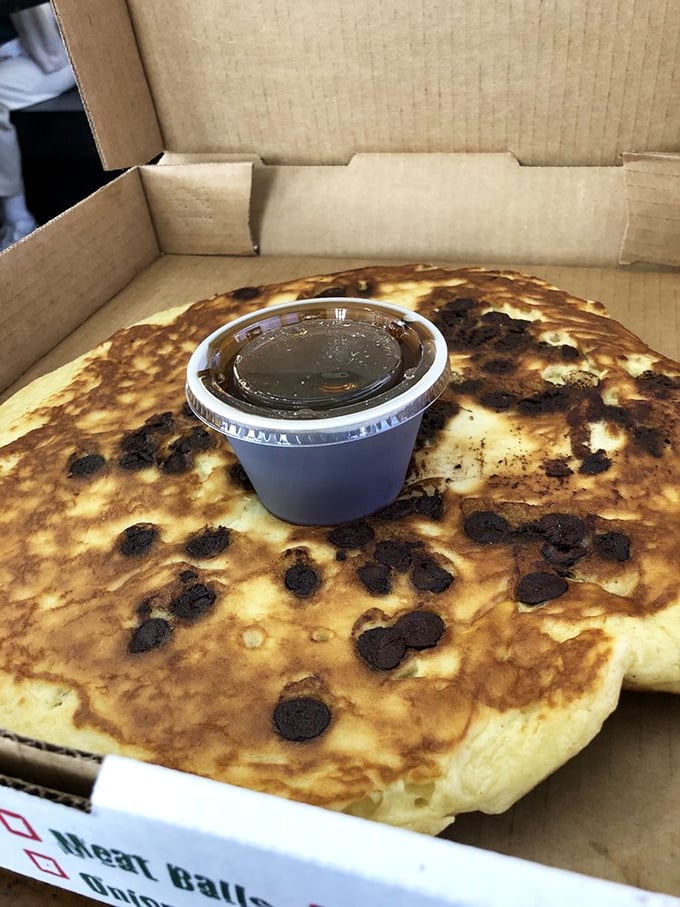 Chocolate chip pancake or edible frisbee? Either way, it's a disc of deliciousness that'll have you flipping for joy.