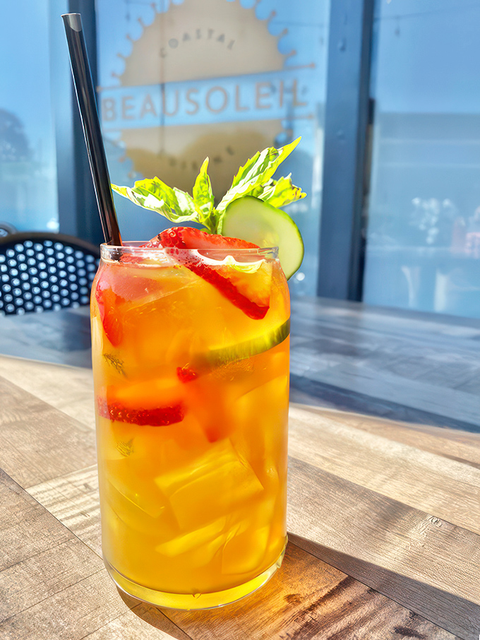 Sunshine in a glass! This Pimm's cocktail is like a British garden party crashed by a Mardi Gras parade. Cheers to cultural fusion!