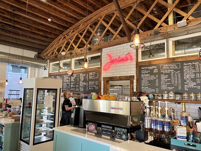 Where the magic happens! This counter is like Willy Wonka's chocolate factory, but for grown-ups who prefer caffeine to candy.