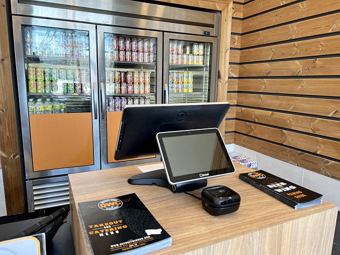 Welcome to flavor HQ! This sleek counter is where wing dreams come true and diet resolutions go to die.