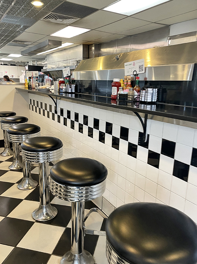 Pull up a stool and join the breakfast club! This counter has seen more stories than a library and served more eggs than a chicken farm.