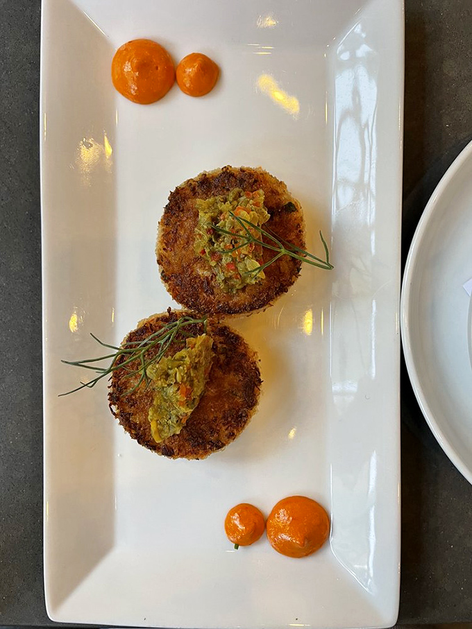 Crab cakes so golden and crisp, they could be mistaken for sunsets over the Great Salt Lake. But trust me, these taste way better.