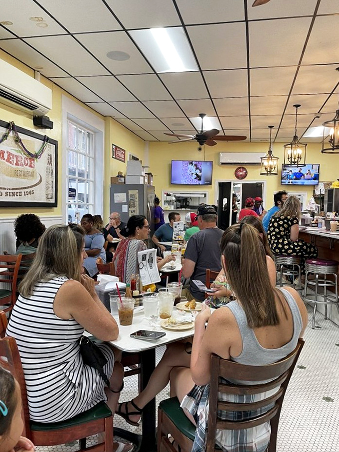 Where everybody knows your name... or soon will! The bustling dining room is a melting pot of locals and tourists, united by good food and better company.