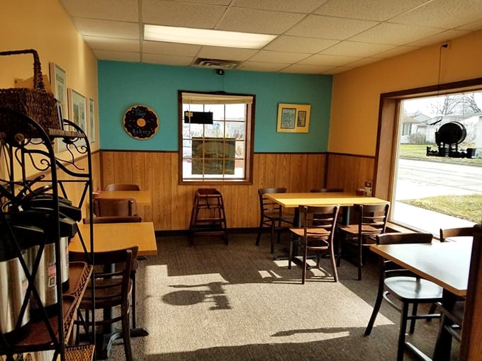 Cozy vibes and sugar highs. This dining area is where friendships are forged over frosting and laughter is fueled by sprinkles.