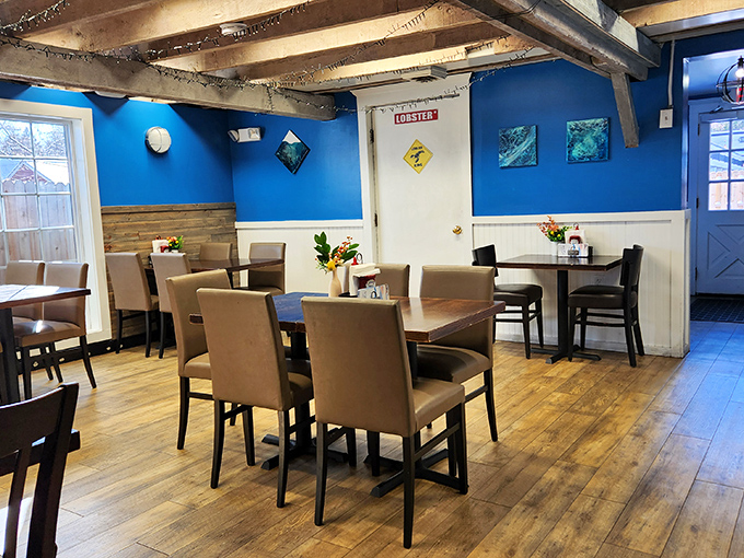 Welcome to lobster heaven! This dining area is where seafood dreams come true, one buttery bite at a time.