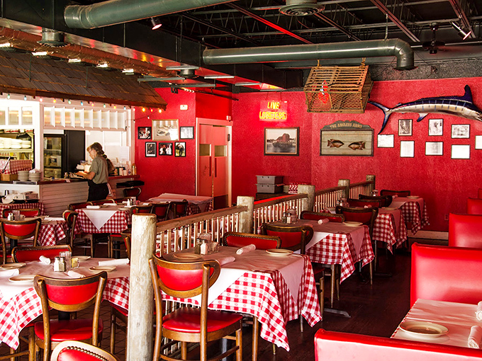 Red and white checks, wooden accents, and nautical vibes &ndash; it's like a lobster shack and your grandma's kitchen had a baby.