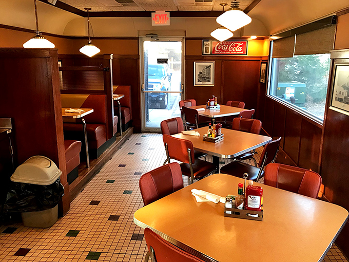 Step into a time capsule of culinary nostalgia. This dining area whispers sweet nothings of simpler times and fuller bellies.