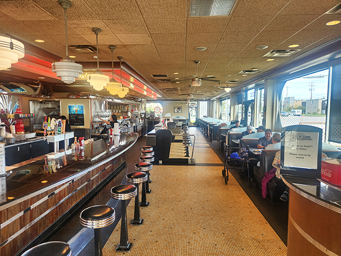 Step into the time warp! This dining area is where the 1950s meet modern-day appetites, served with a side of nostalgia.
